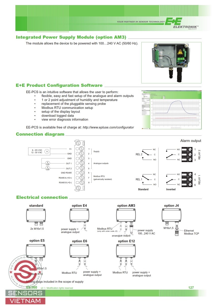 EE360 là dòng cảm biến đo độ ẩm trong dầu chuyên dụng - SENSORS VIỆT ...