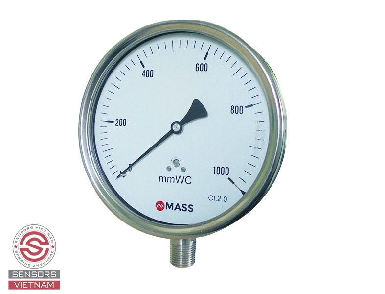 ĐỒNG HỒ ÁP SUẤT KHÍ CAPSULE 160 mBar 100-CPS-S-L-04-L-0/160-MBAR-=-CD4 ...
